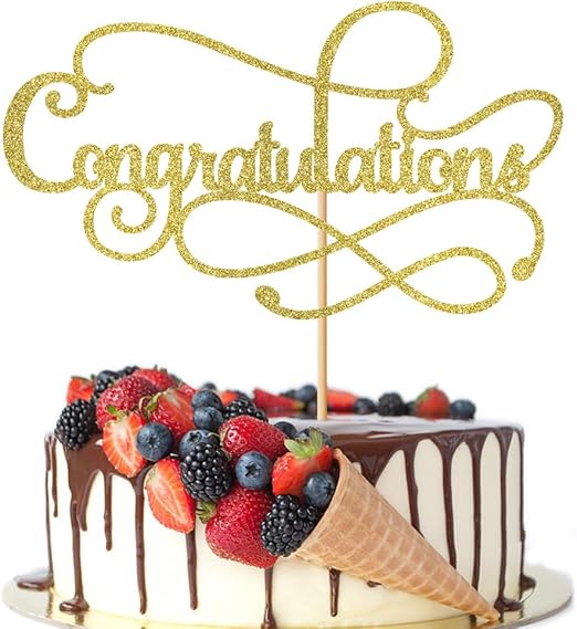 Amazon.com: Crseniny Congratulations Cake Topper,Congratulations 2024 ...