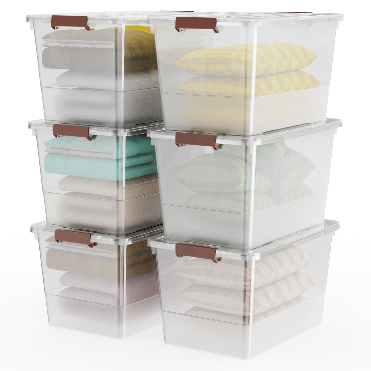 Snapklik.com : WYT 53qt Clear Plastic Storage Bin