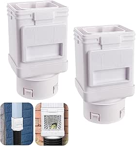 JXLXYY (2 Packs) Downspout Leaf Filter Downspout Cleanout,Leaf Removers ...