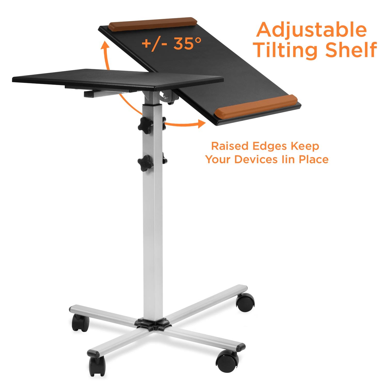 Buy Mount-It! Rolling Laptop Tray and Projector Cart, Height Adjustable ...