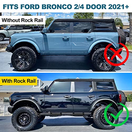 Snapklik.com : For 2021 2022 2023 2024 Ford Bronco 2/4 Door Side Steps ...