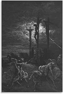Amazon.com: Gustave Dore - The Darkness at The Crucifixion Canvas Art Poster And Wall Art ...