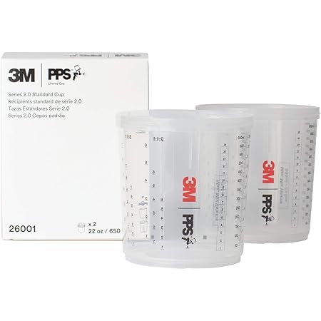 Amazon.com: 3M 26000 PPS 2.0 Spray Gun Cup, Lids and Liners Kit ...