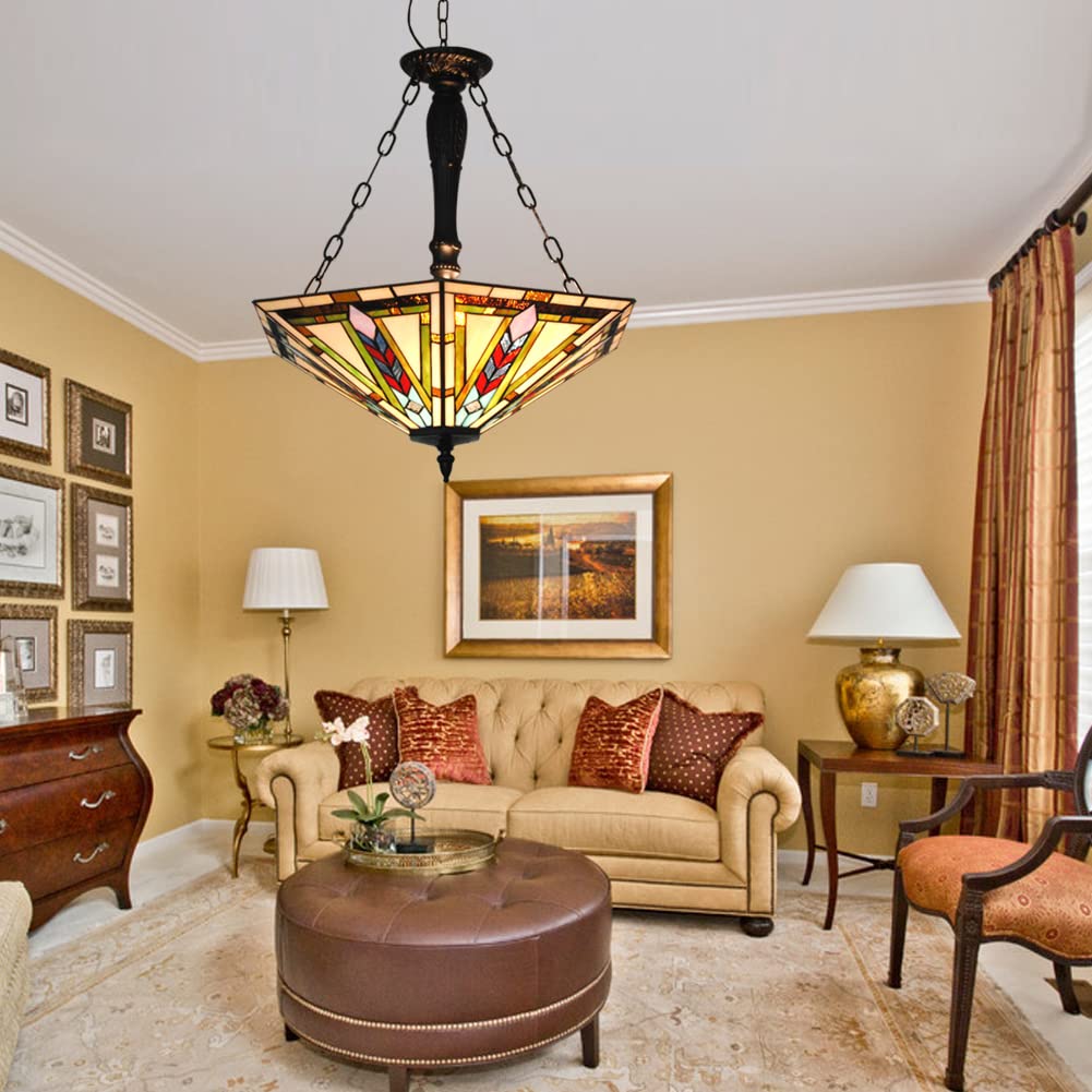 Inverted Tiffany Chandelier