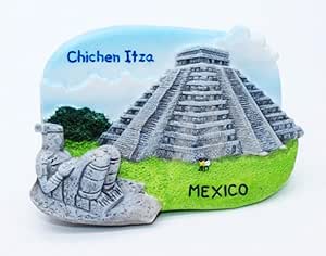 Amazon.de: Chichen Itza Mexiko Pyramide Wahrzeichen 3D Resin TOY Fridge ...