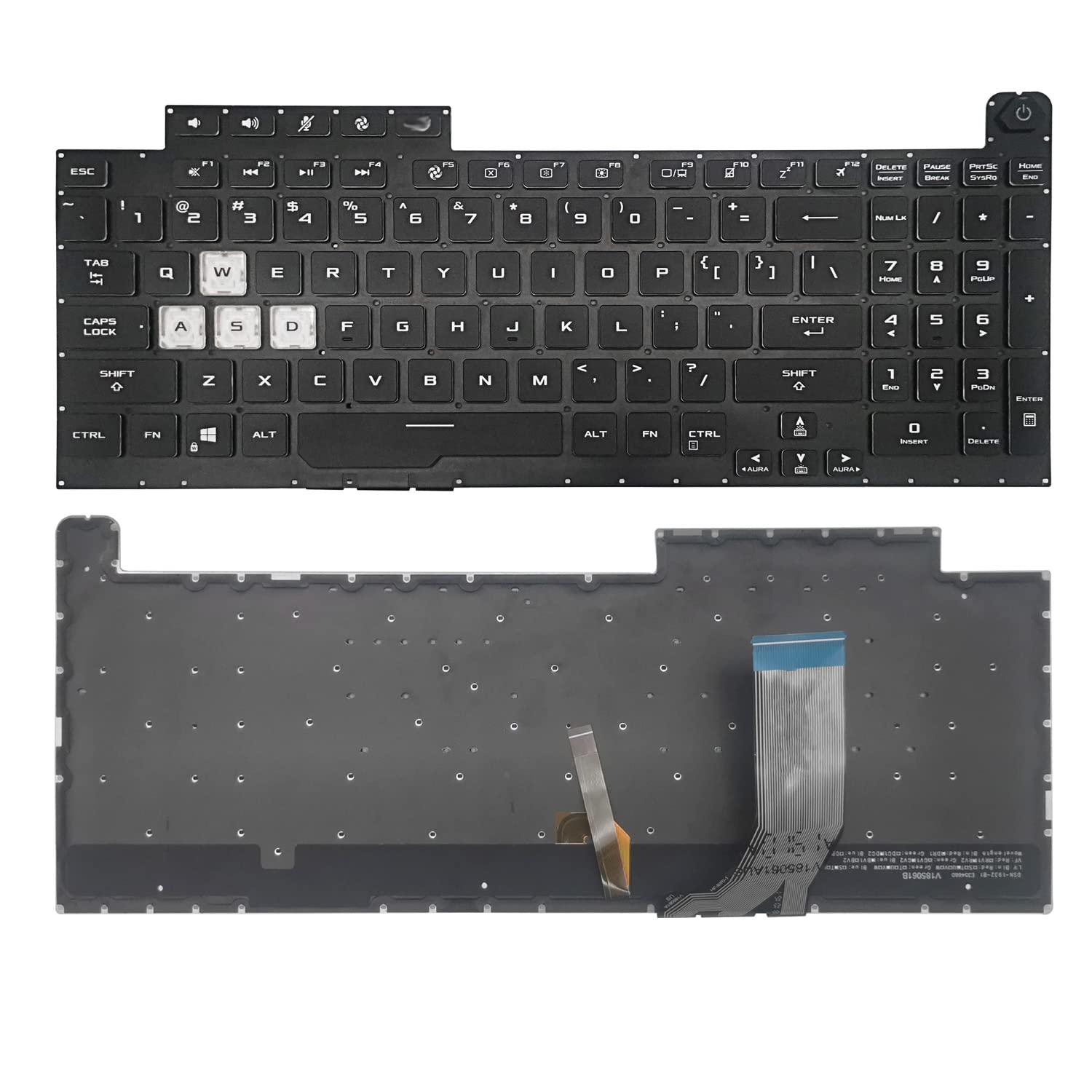 Amazon.com: PAEBAI+ Replacement Laptop Keyboard RGB Backlit for ASUS ...