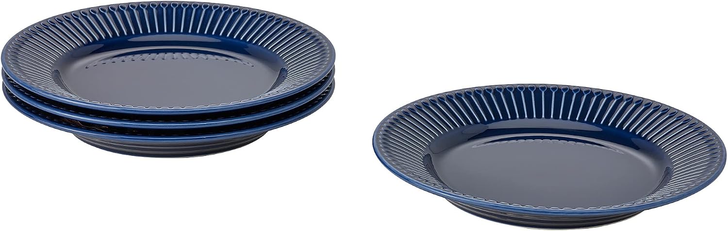 Amazon.com | IKEA STRIMMIG side plate, 21 cm, stoneware blue: Dinner Plates