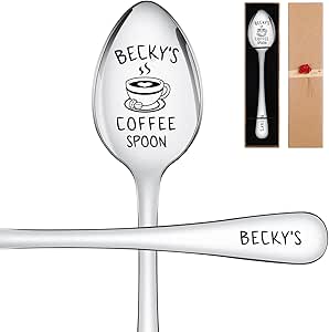 Amazon.com: Angirlish Personalized Coffee Spoons, Engraved Name ...