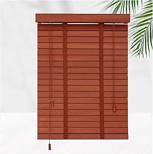 Amazon.com: Xrdbfd Real Wood Window Blinds, Light Filtering Venetian Blinds, 50mm/2in Slats ...