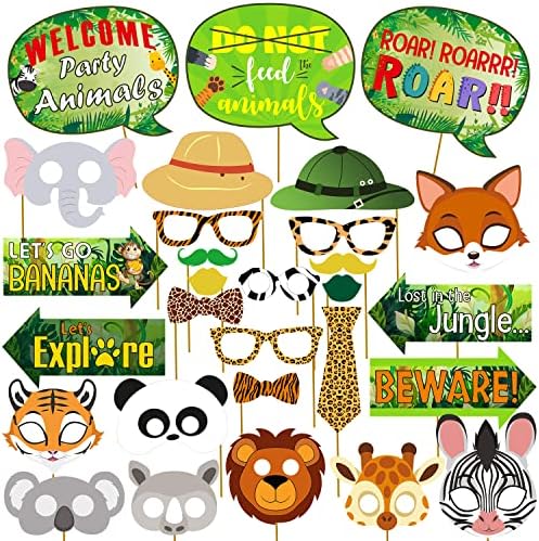 Party Propz Birthday Photo Booth Props - 29pcs Set with Funny Crown ...