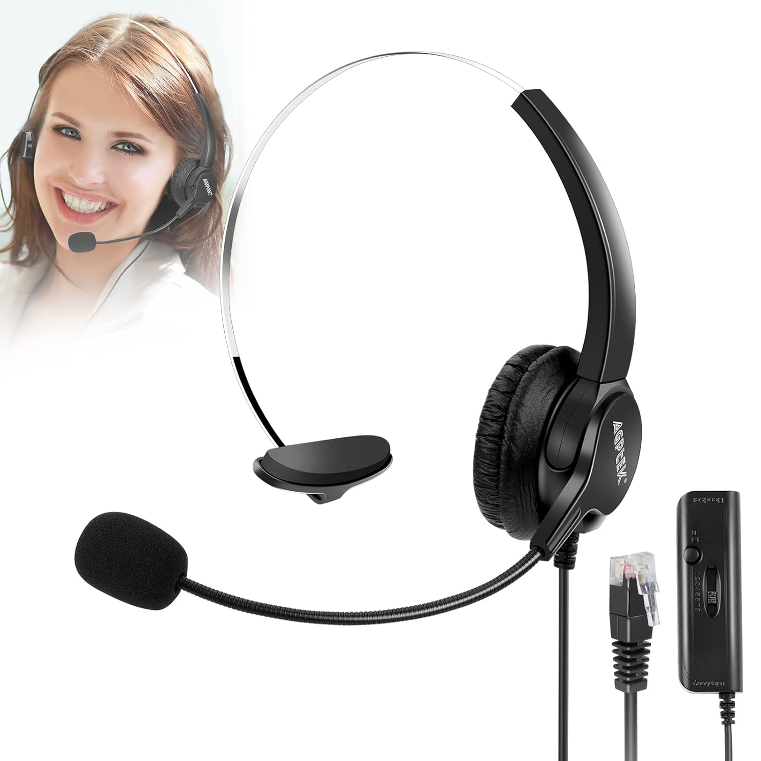 AGPtek_ Replacement Headset for AGPtek Call Center Dialpad Headset ...
