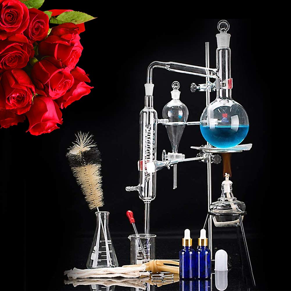 Buy 500ML Lab Essential Oil Distillation Apparatus, Water Distiller ...