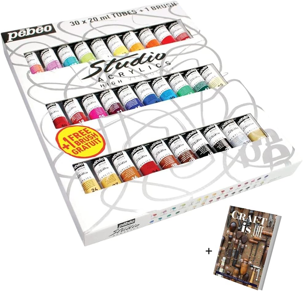 Amazon.com: Pebeo Studio Acrylics High Viscosity, Fine Acrylic, 250 ml ...