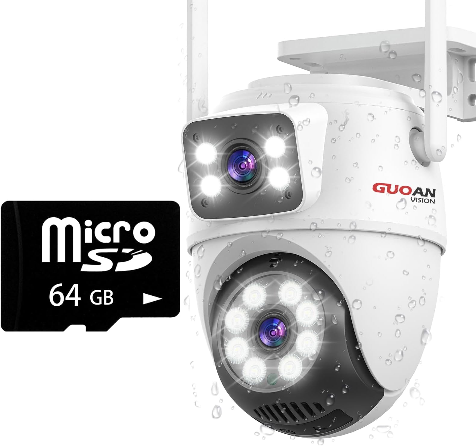 Amazon.com : GUOANVISION 6MP Wireless Security Camera Outdoor, Dual ...