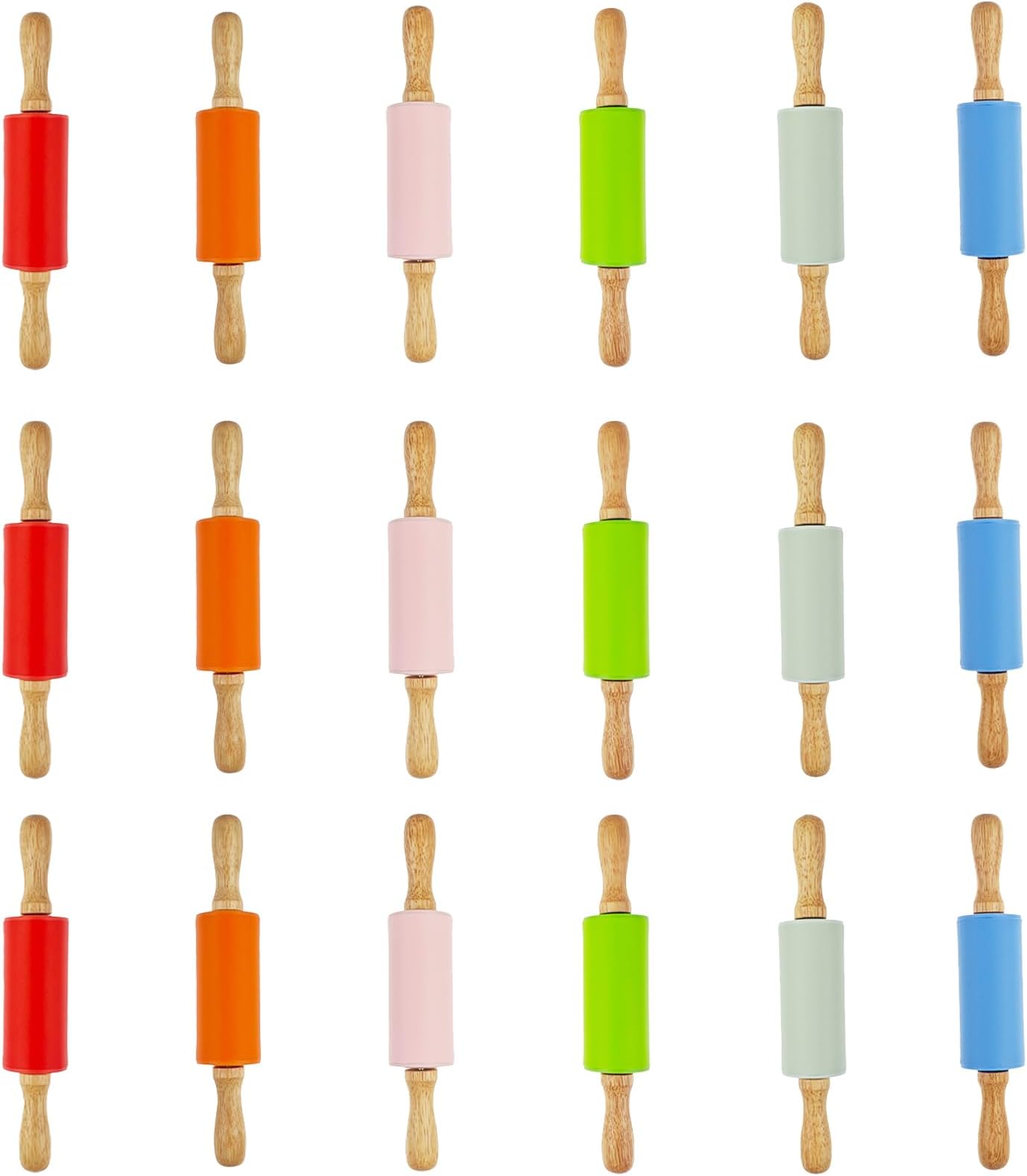 Amazon.com: Miokun 20 Pack Wood Small Rolling Pin for Kids, 7.9 Inch ...