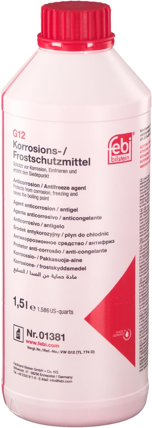 febi bilstein 37400 Coolant G12++, pack of one,1.5 Litres : Amazon.co ...