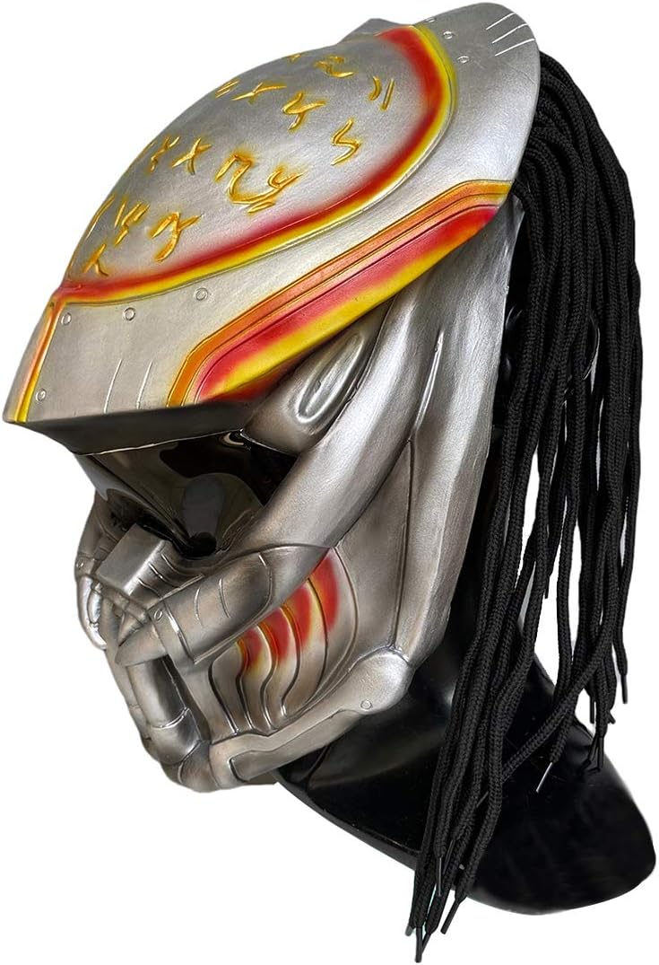 Amazon.com: Bulex Predator Mask with Dreads Hair Scary Alien Full Head ...