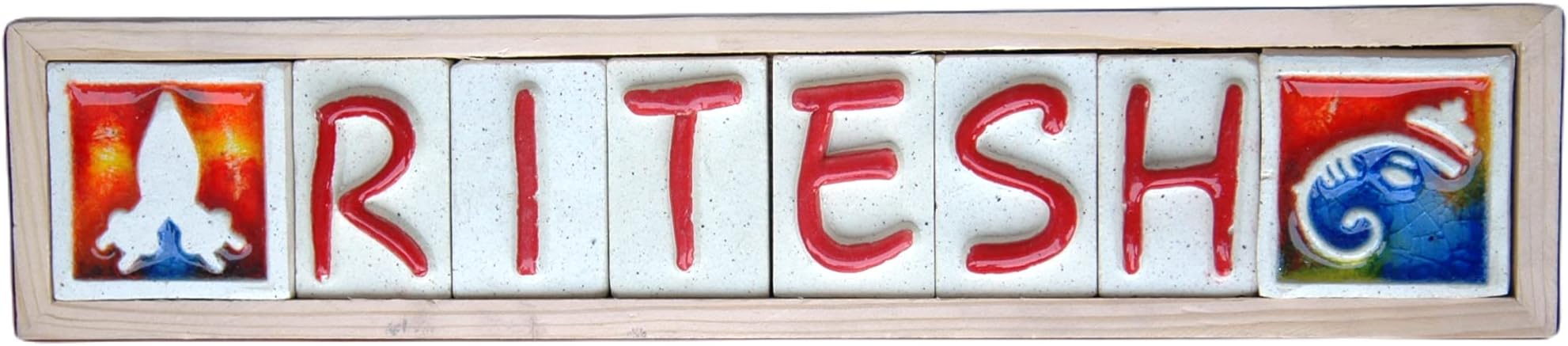 Buy Clay Art Ceramic Name Plates, 14" x 6.5" - (Customizable) Online at ...