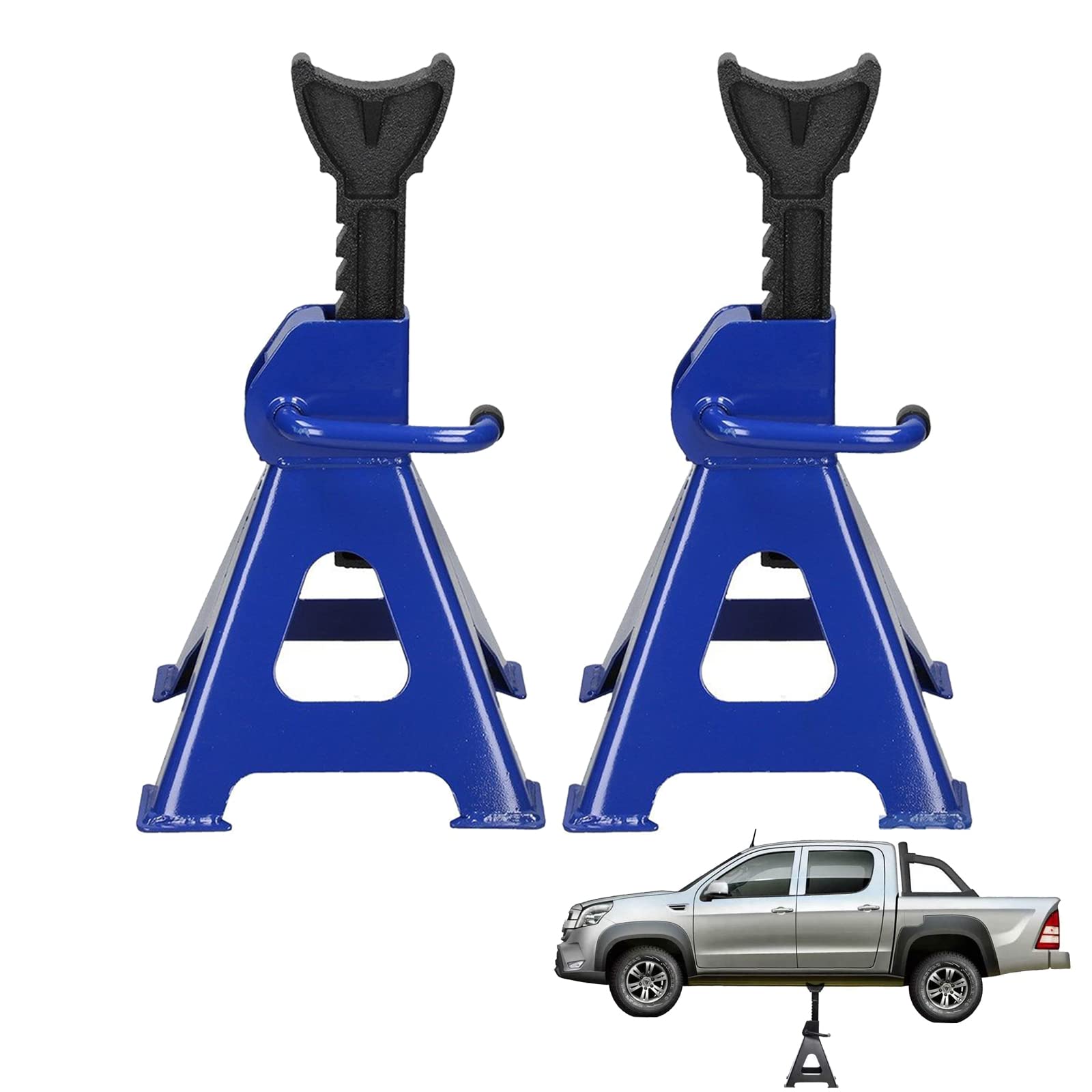 Axle Stand Set 2Pce 3 Tonne Capacity Each for Caravan Van Garage Tyre ...