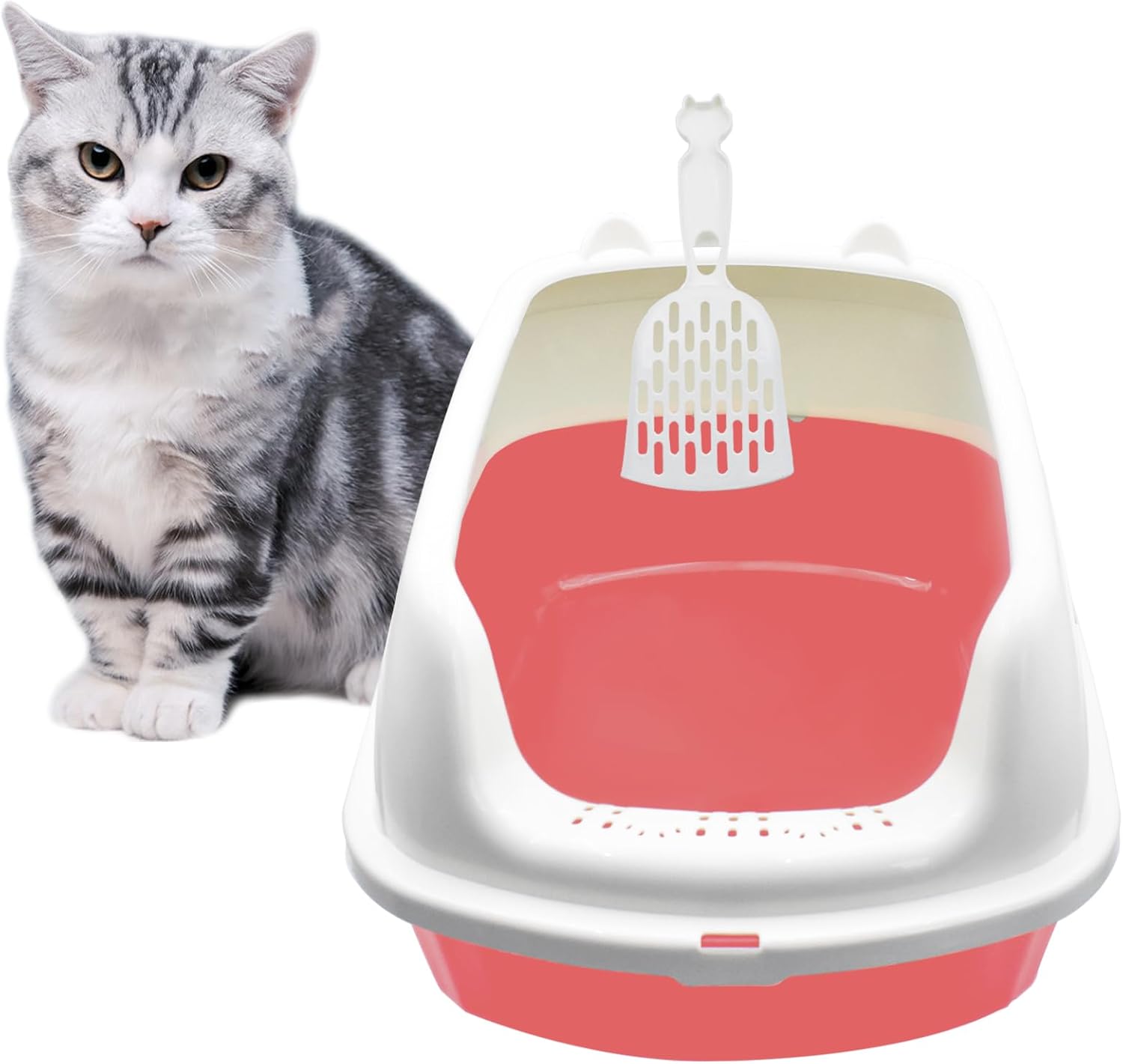 Amazon.com: VIVBOO Large Cat Litter Box with Frame Kitty Litter Box ...