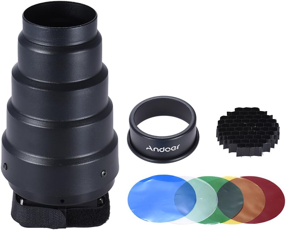 Amazon.com : Andoer Conical Snoot Light Modifier with 50 Degree ...