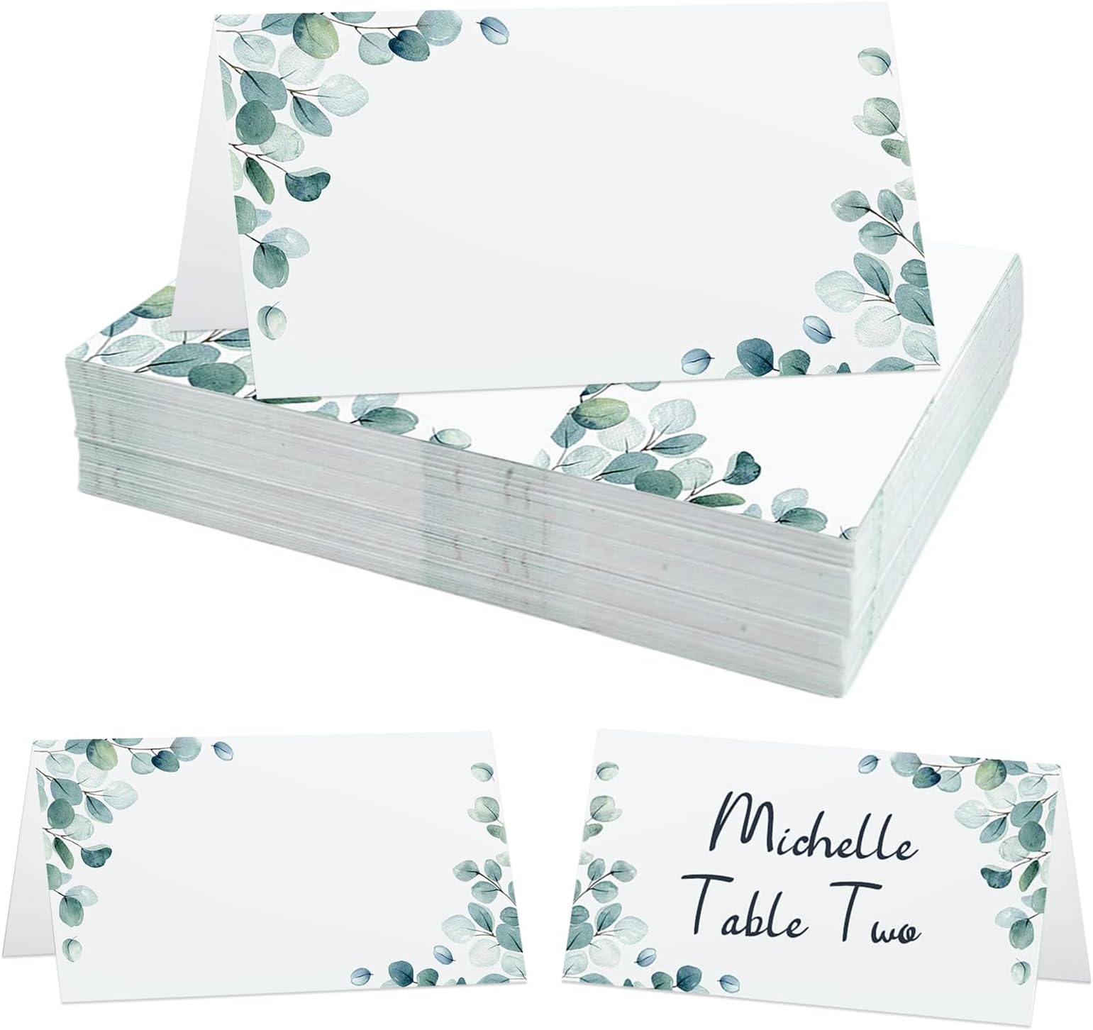100Pcs Marque Place Mariage，BetterJonny Porte Nom Table Cartons ...