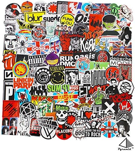 Amazon.com: Band Stickers Pack Rock Roll Stickers Decals Laptop Cars ...