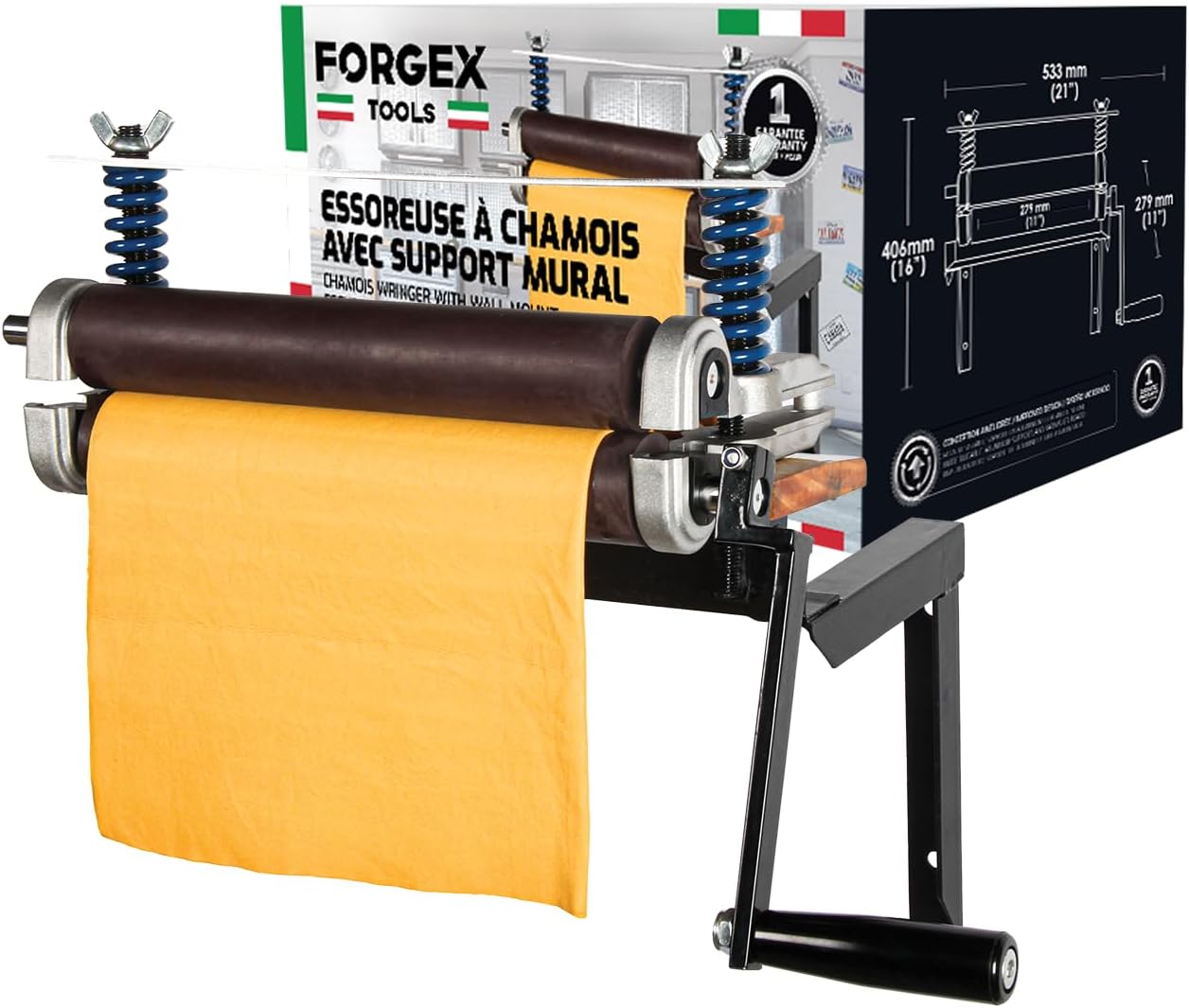 Forgex Tools - Heavy-Duty Chamois Wringer with Wall Mount, Durable ...