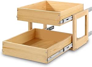 Mulush Pull Out Cabinet Organizer, 23''W×21''D×16''H, Soft Close Slide ...