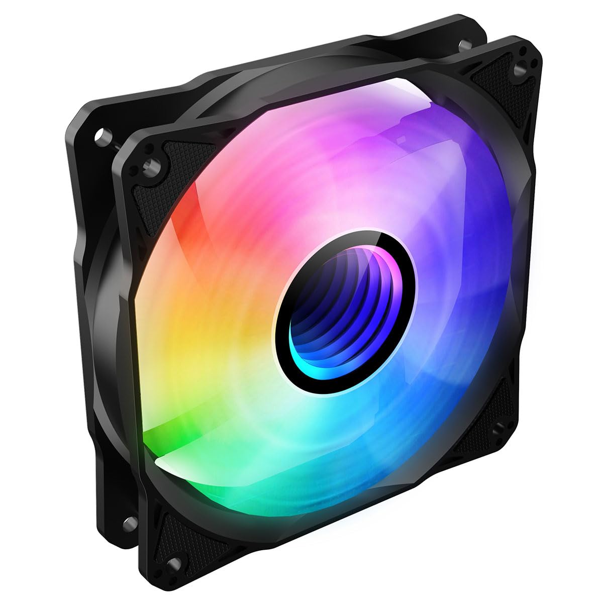 CiT Pro YH120 120mm Addressable-RGB PC Case Fan Black, Infinity Mirror ...