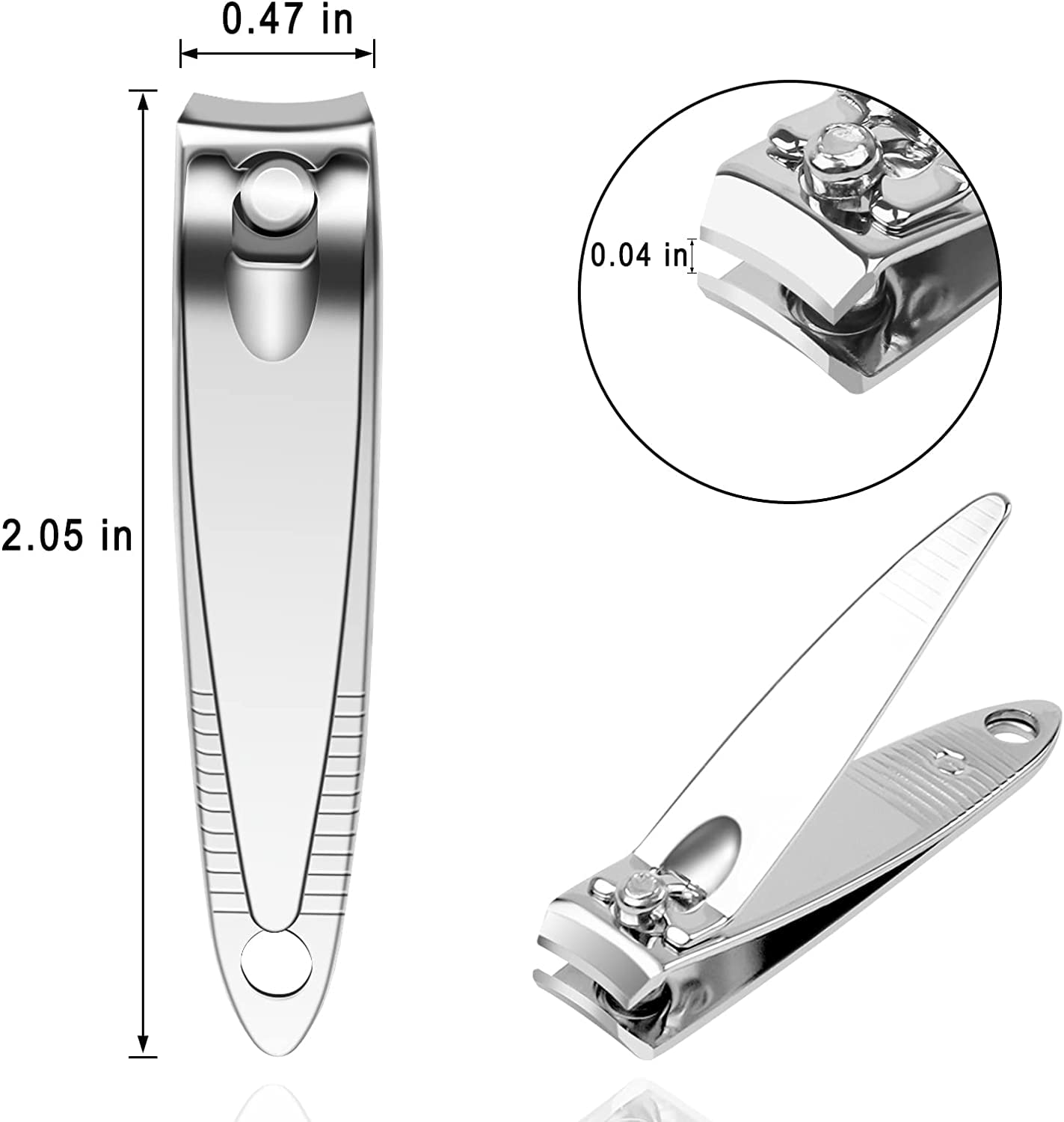 Snapklik.com : Stainless Steel Nail Clippers, 200 Pack Individually ...