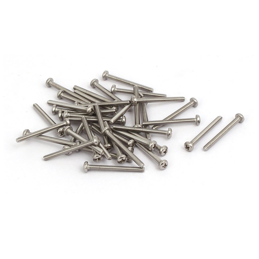 uxcell M1.6x16mm 316 Stainless Steel Phillips Round Pan Head Machine Screw Bolt 40pcs : Amazon ...
