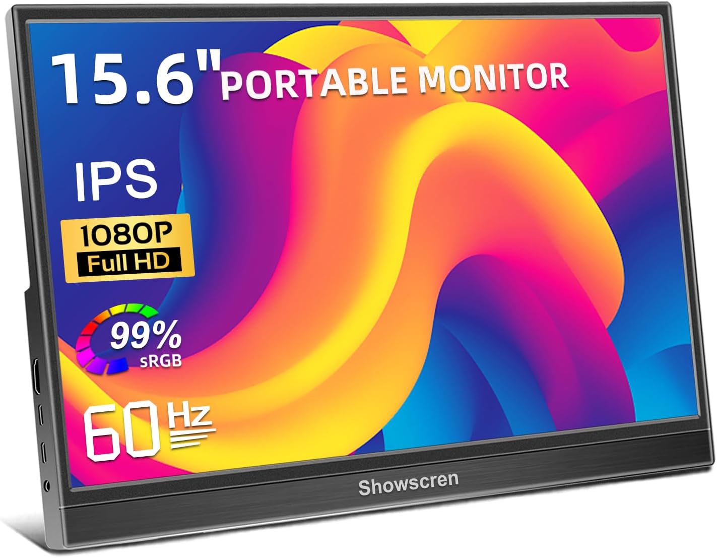 Showscren 15.6 Inch Portable Monitor IPS 1920x1080 FHD 100% sRGB Dual ...