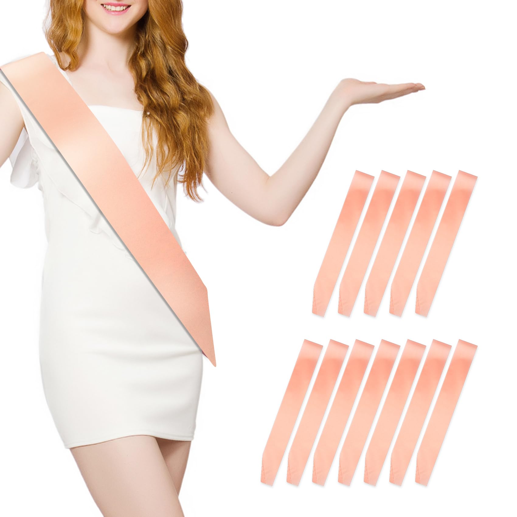 Amazon.com: MDOZQ 12 Pcs Blank Sash Party Favors Plain Sash Pageant ...