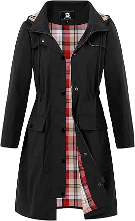 Amazon.com: SaphiRose Women's Waterproof Rain Jacket Lightweight ...