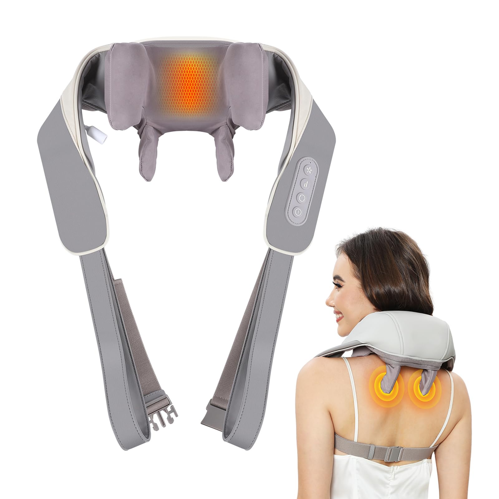 Amazon.com: Shiatsu Neck and Shoulder Massager with Heat for Pain ...