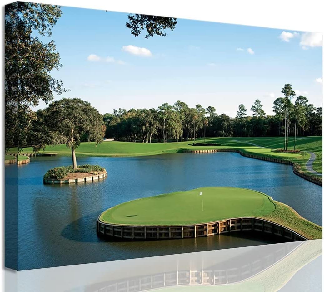 Amazon.com: chenchenArt USA Golf Course Wall Art TPC Sawgrass Golf ...