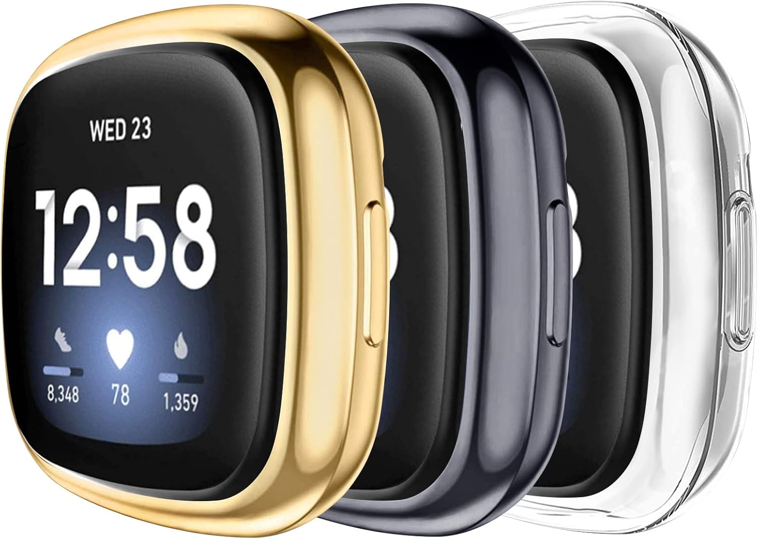 Amazon.com: [3 Pack] Compatible with Fitbit Sense/Fitbit Versa 3 Screen ...