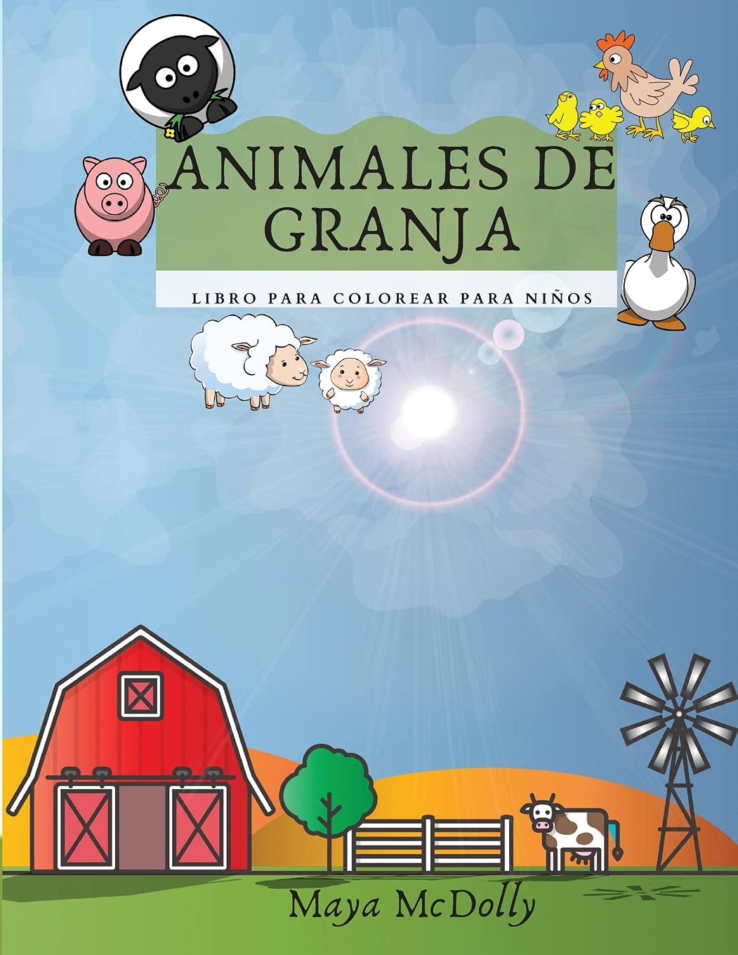 Animales De La Granja Libro Para Colorear Para Ninos Ilustraciones ...