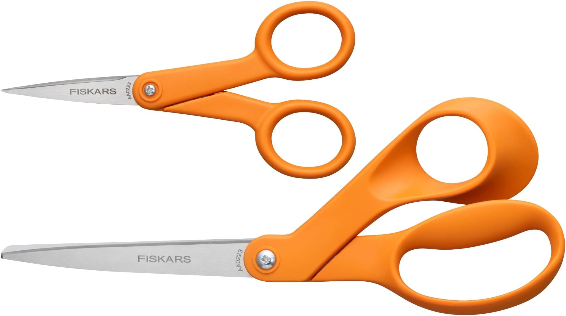 Fiskars 67517197J Original Orange-Handled Scissors 8 Inch and 5 Inch, 2 ...
