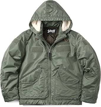 Amazon | [ショット] 3182007 CWU フーデッドジャケット (M 073 SAGE) /メンズ ミリタリー アウター ...