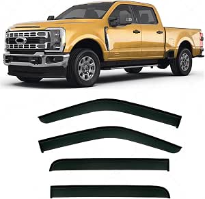 4 pcs Window Visors Rain Guards Shield for Ford Super Duty F250/F350 ...