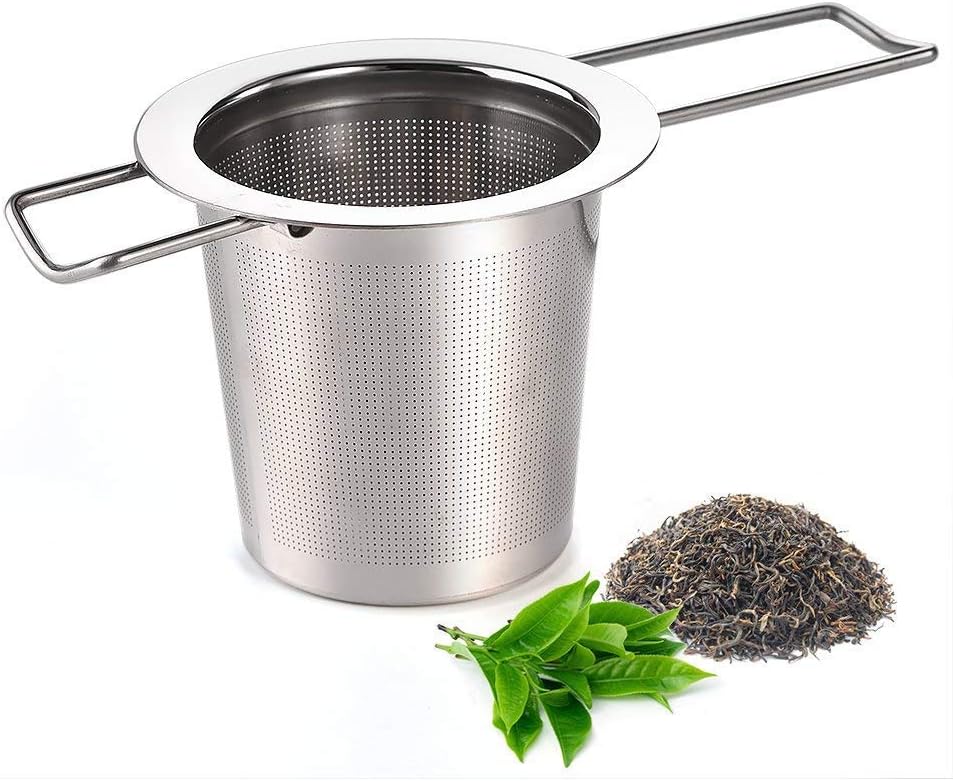 AUSTOR Infuseur à thé en acier inoxydable avec poignée pliable pour ...