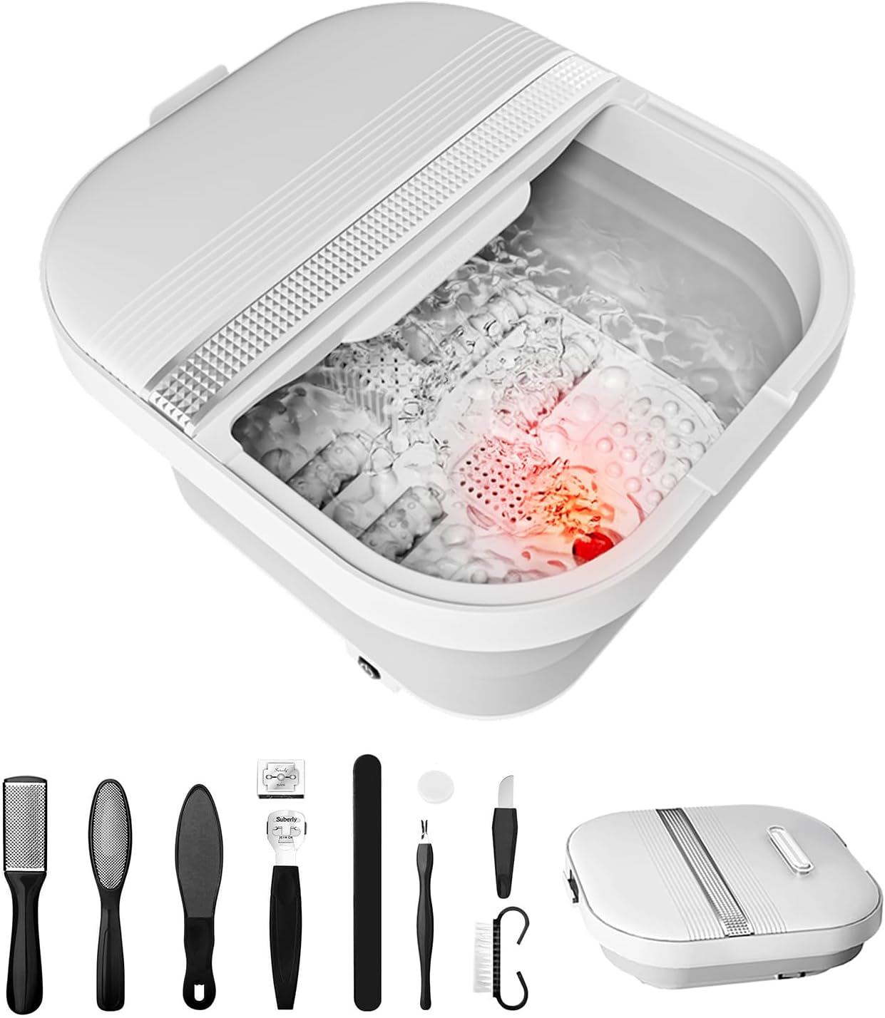 Amazon.com: ACKLEAP Collapsible Foot Spa Bath with Heat and Massage ...