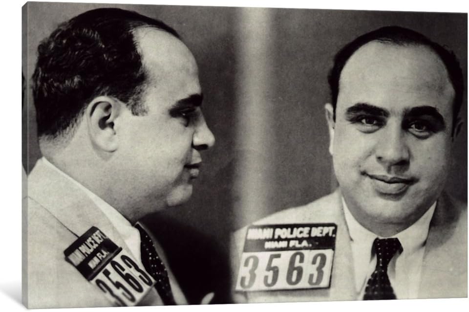 Amazon.com: iCanvasART 3-Piece Alphonse Gabriel Al Capone Mugshot ...