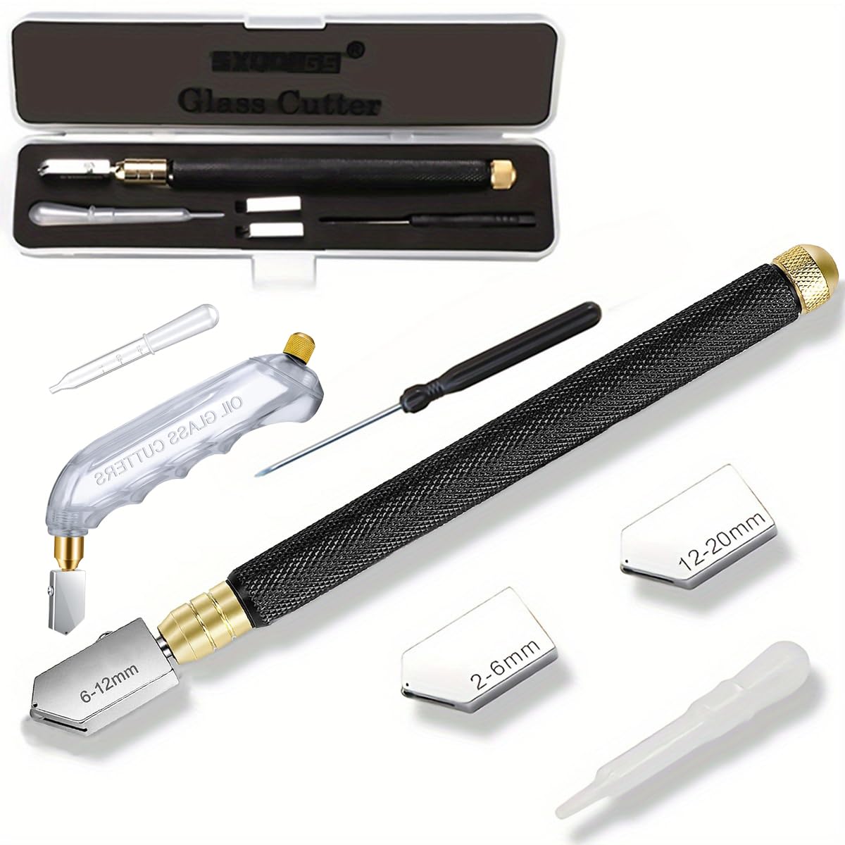 Snapklik.com : Upgrade Glass Cutter Tool,Glass Cutter 2mm-20mm,Pencil ...