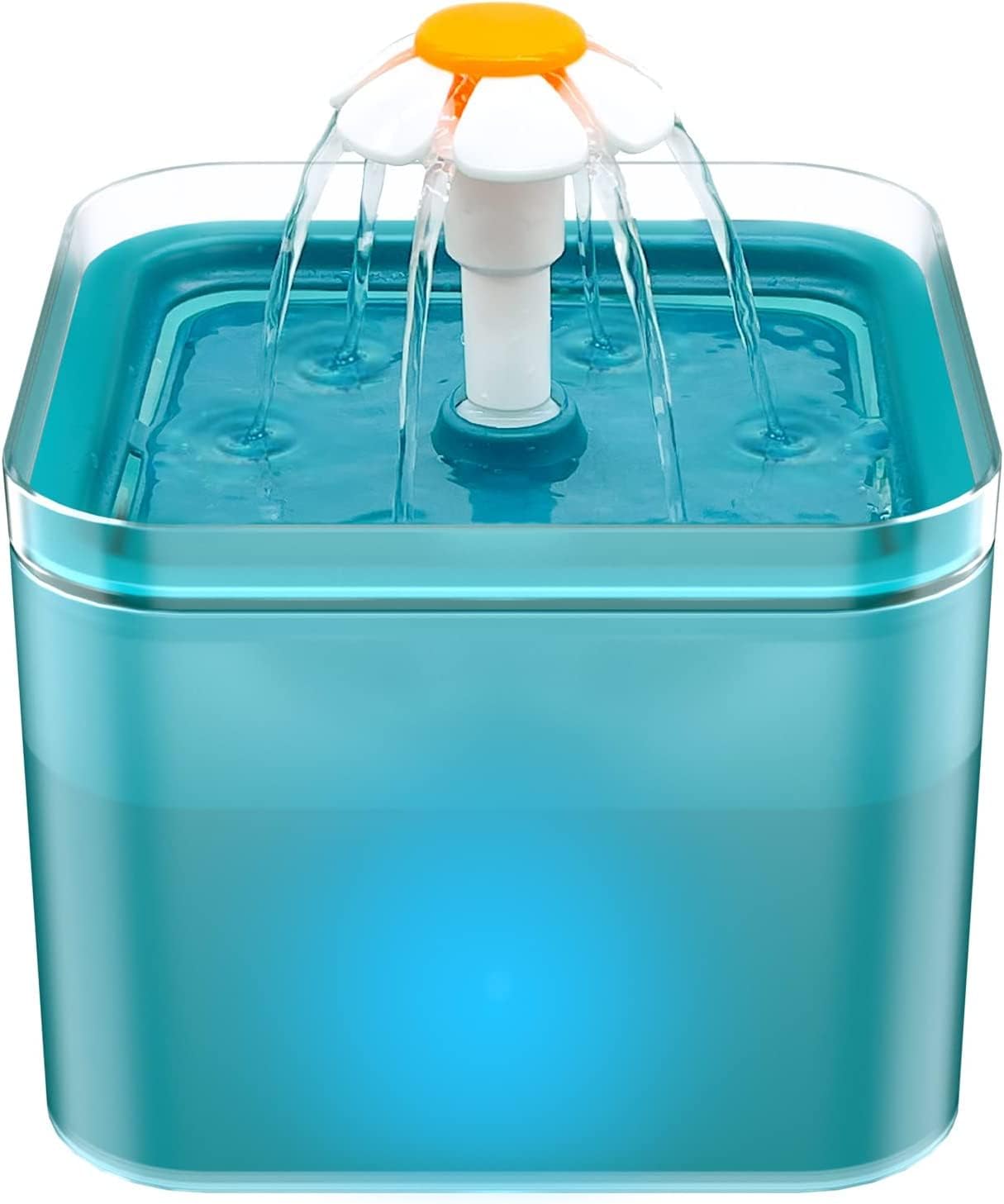 QingHong Cat Water Fountain, Ultra Silent Cat Fountain 2L, with LED ...