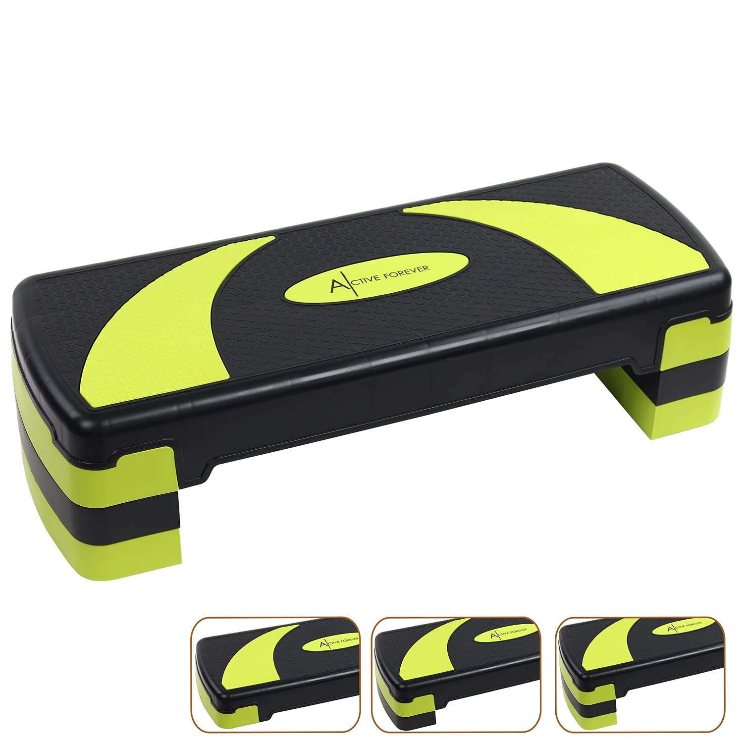 Buy ACTIVE FOREVER Steppers for Exercise 3 Levels, Aerobic Step Board ...