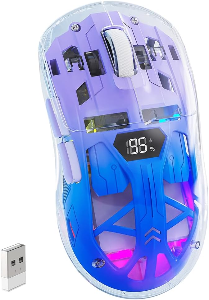 Free wolf X13 Mouse Inalámbrico Gamer, Ratón Inalámbrico Recargable Luz ...