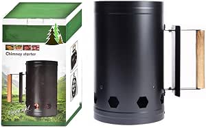 Amazon.com : Stainless Steel Barbecue Chimney Starter Efficient Heat ...